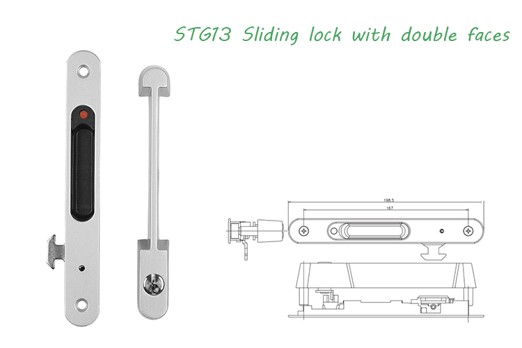 Aluminum Alloy Sliding Door And Window Sliding Lock from China ...