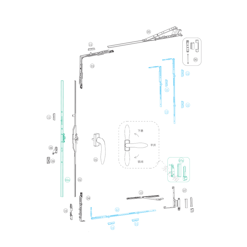 High Quality Tilt-turn Hardware System for UPVC Windows PXS01 from ...